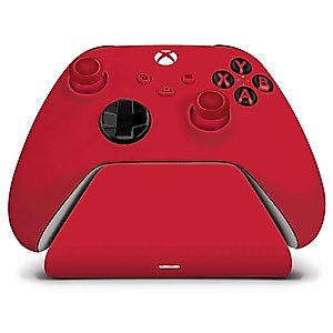 Controller Gear Pulse Red Universal Xbox Pro Charging Stand with 1100 Mah Rechargeable Battery, Charging Station for Xbox Series X|S and Xbox One