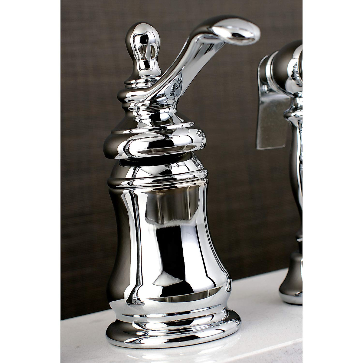 Kingston Brass KS7801TPLBS Templeton Widespread Kitchen Faucet with Brass Sprayer, Polished Chrome