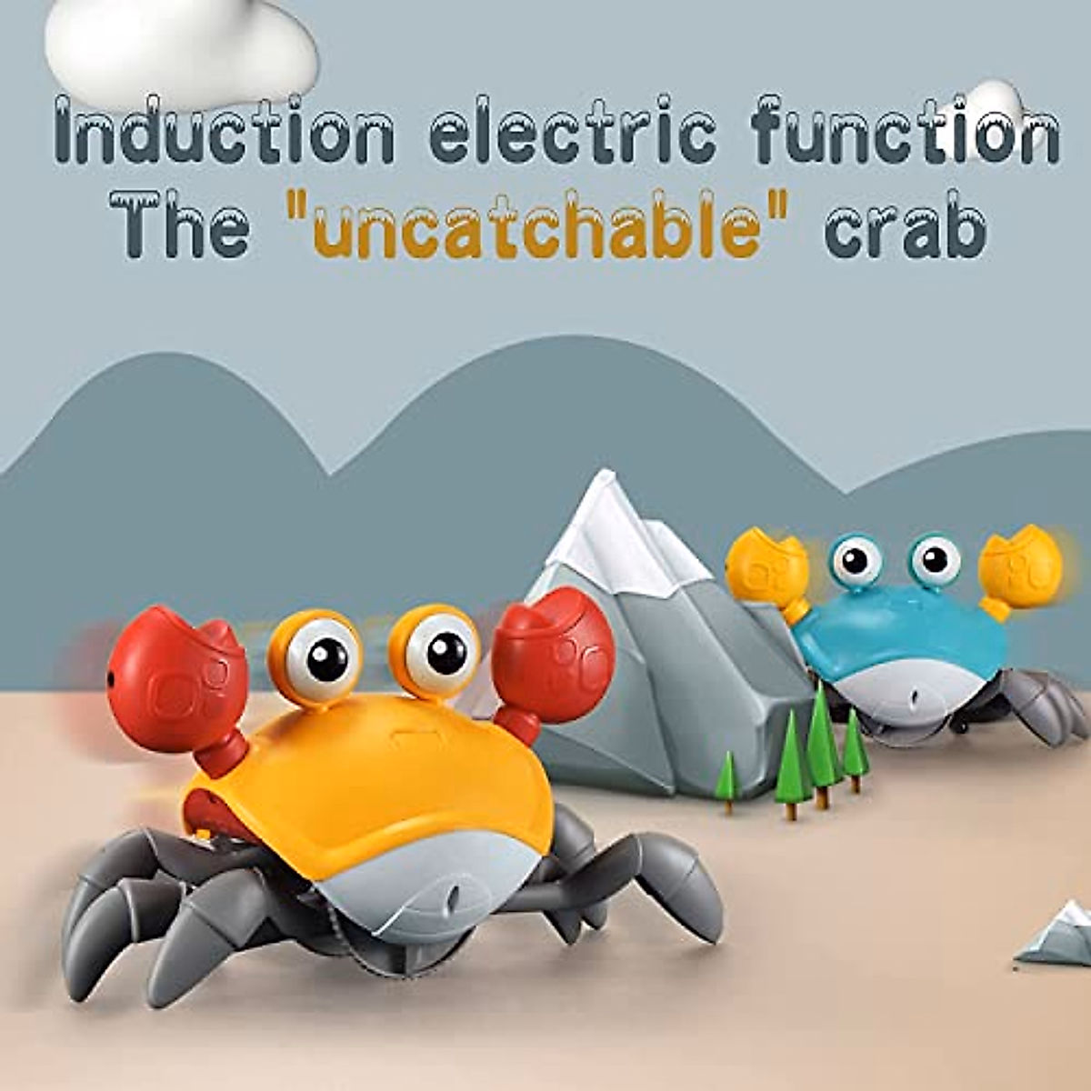 Crawling Crab Baby Toys Infant - Tummy Time Toy Gifts for 3 4 5 6 7 8 9 10 11 12 Baby Boy Girl with Learning Crawl System Music for 0-6 6-12 12-18 36 Months Walking Toddler Toy Birthday Gift (Green)