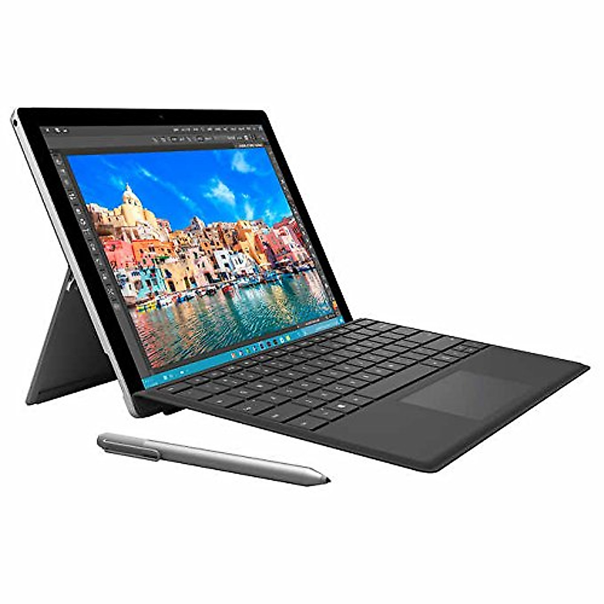 Microsoft Surface Pro 4 12.3" Touchscreen PixelSense 2736 x 1824 Laptop Bundle, Intel Core M3 Processor, 4GB RAM, 128GB SSD, Click-in Keyboard, Pen, Windows 10 Professional