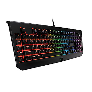 Razer BlackWidow Chroma: Clicky RGB Mechanical Gaming Keyboard - 5 Macro Keys Green Mechanical Switches (Tactile and Clicky)