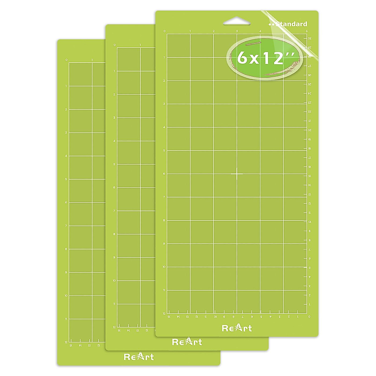 ReArt Standard Grip Adhesive Cutting Mat 6 x 12 Inch For Cricut Expression Machine - 3 Pack