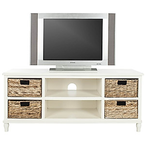 Safavieh Home Collection Rooney Entertainment TV Unit, Vintage White
