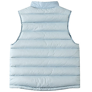 Happy Cherry Boys Girls Winter Vests Coats for Toddler Kids Blue Water-Resistant Winter Sleeveless Jackets Coats Zip Up Warm Cute Breathable Outwear Outfits