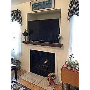 Joel's Antiques & Reclaimed Decor 3" x 7" Rustic, Mountable Floating Mantel Shelf (Weathered Wood, 84")