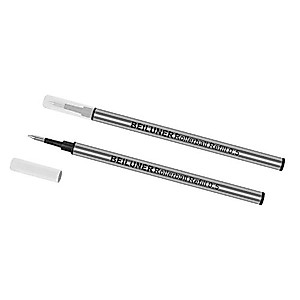 0.5mm Replaceable Refills Compatible for BEILUNER Luxury Wooden Ballpoint Pen Writing Set, Black Ink, direct insertion - 9 Pack