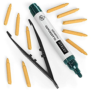 ARTEZA Glass Board Dry Erase Markers, Pack of 10 Colors, Low-Odor Ink, Erasable Mirror and Window Markers, Office Supplies for Whiteboards, School
