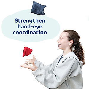 Fun and Function Weighted Tactile Beanbags - Sensory Weighted Beanbags - Multi-Sensory Tool Fidget Provides Weight, Color and Varied Textures - for Kids and Adults - 5 Pack -1/2 lb. Each