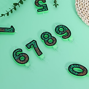 TNT Themed Birthday Cake Candles, Pixels Cake Topper for Boys Girls, Kids Birthday Party Decorations, Theme Birthday Party Supplies (Number 5)