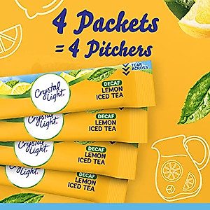 Crystal Light Sugar-Free Decaffeinated Lemon Iced Tea Naturally Flavored Powdered Drink Mix 48 Count Pitcher Packets