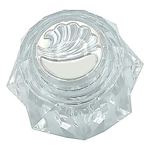 Tub and Shower Offset Handle Single Control Knob for Delta Replacement Trim Kit with Screw and Button, Clear Acrylic Finish