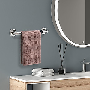 Grab Bars for Shower，2 Pack 16 Inch Anti-Slip Shower Handle with Rubber Grip, Silver Safety Shower Bar, Stainless Steel Handicap Grab Bars for Elderly for Wall (1" Diameter)