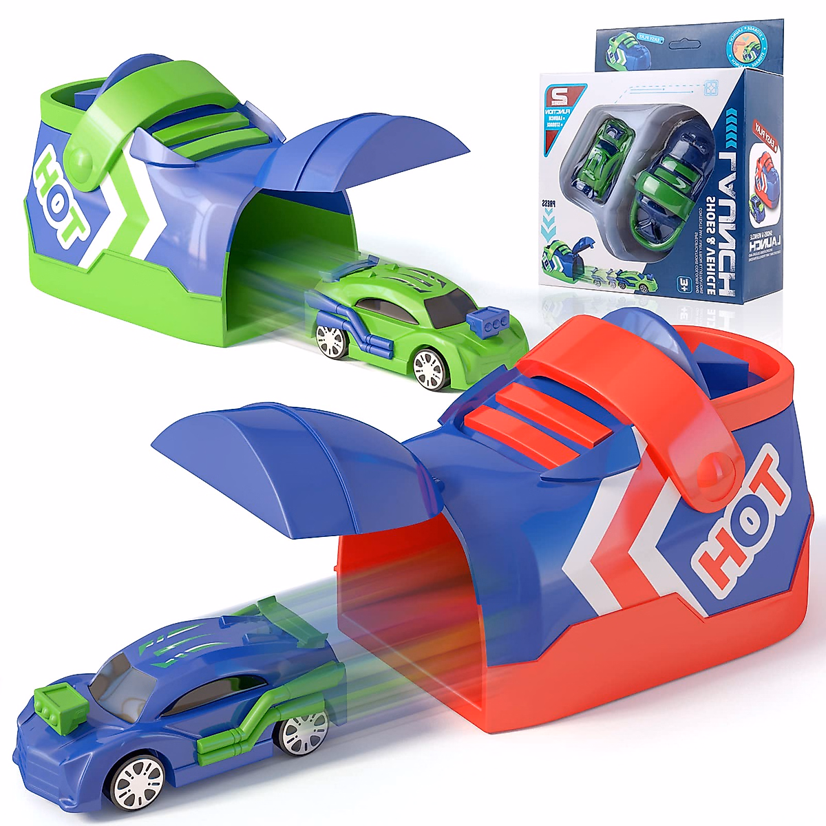 DY-GO Toy Cars for 3 4 5 Year Old Boys,Cars for Kids Aged 4-8,Kid's Car Launcher Toys with Shoe Shape,Preschool STEM Educational Toys,Christmas and New Year Birthday Toy Gift for Boys Girls Aged 3+