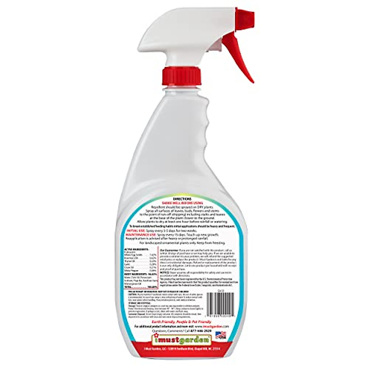 I Must Garden Groundhog/Woodchuck Repellent: All Natural Spray for Gardens, Plants, and Lawns – Pleasant Scent - 32oz Easy Spray Bottle