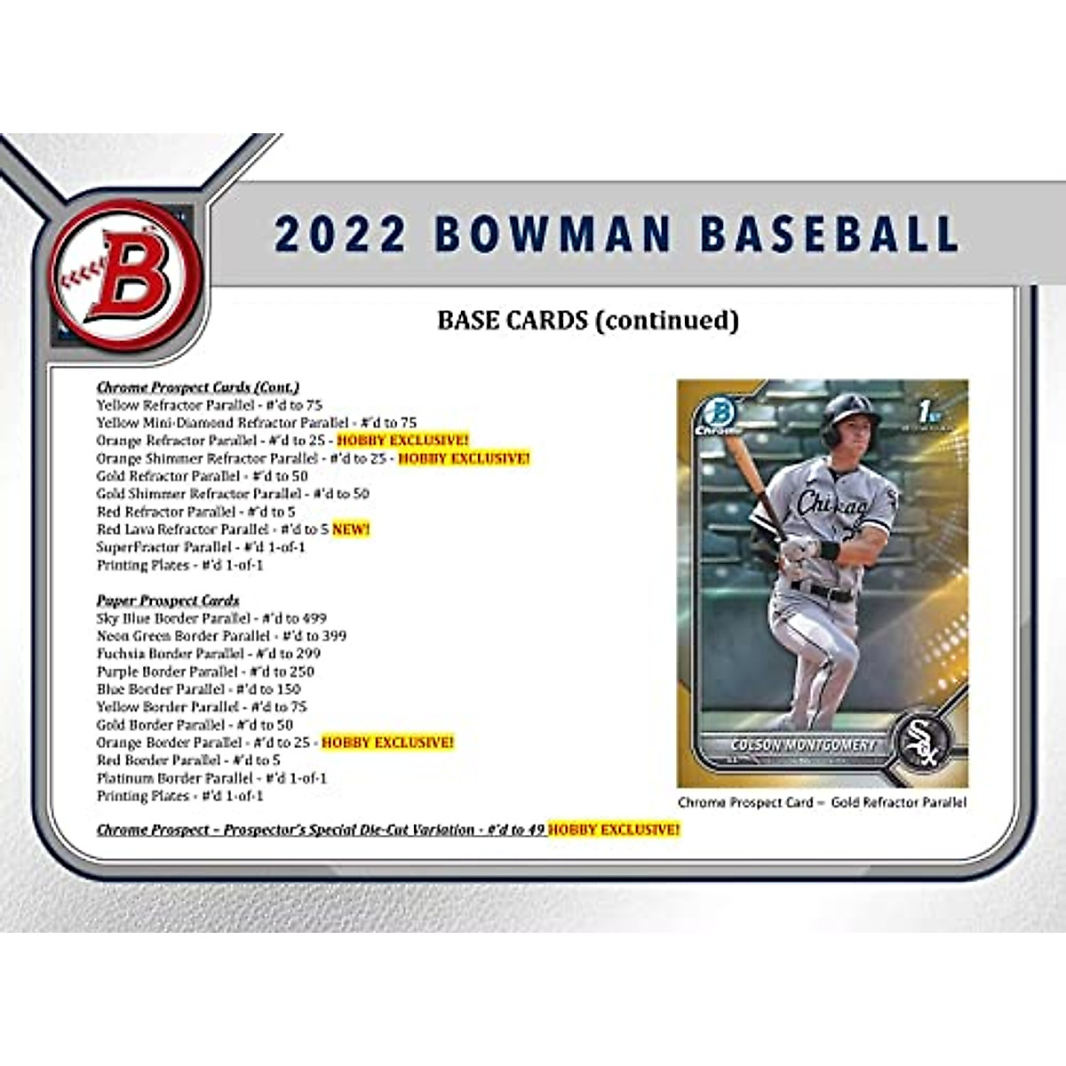 2022 Topps Bowman Baseball Trading Card Mega Box