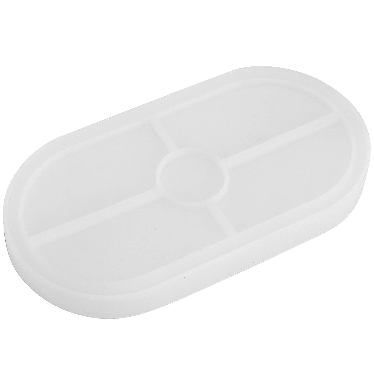 JEUIHAU 6 PCS Oval Resin Tray Mold, Oval Ashtray Mold, Tray Silicone Molds for DIY Jewelry Containers, Epoxy Resin Casting Decorations and Presents