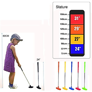 Crestgolf Two-way Rubber Golf Putter for Kids or Adults (red, 33inch)