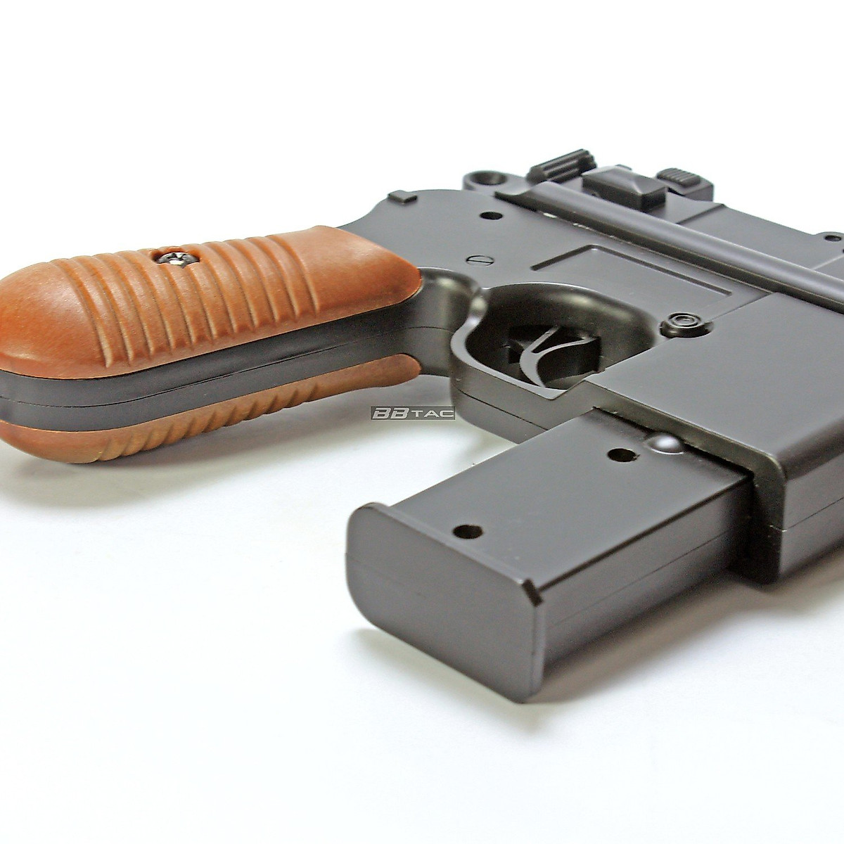 bbtac bt-712 world war ii 165 fps c96 metal zinc alloy airsoft pistol with magazine(Airsoft Gun)