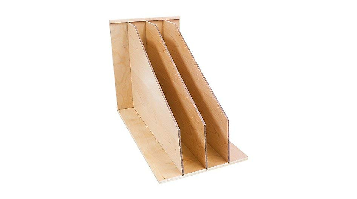 Maple Wood Vertical Tray Organizer for 12-Inch Cabinets | Durable ...