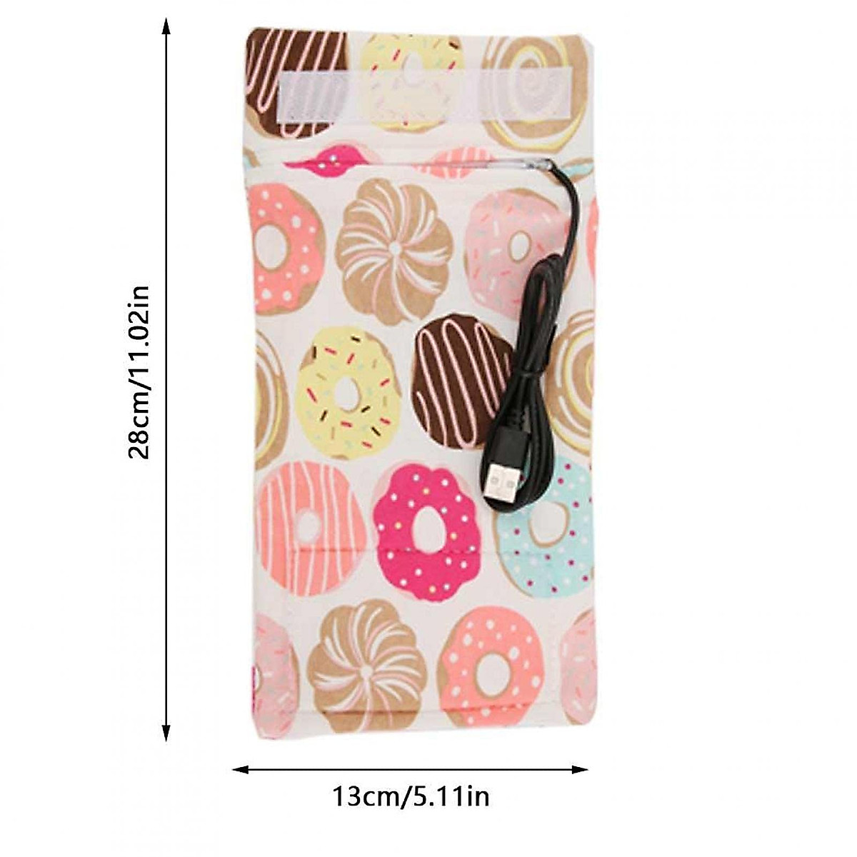 GOTOTOP Bottle Warmer Bag Bottle Warmer Case Milk Warmer Portable Cooler Bag with USB Charging Port for Baby Care(Donut)