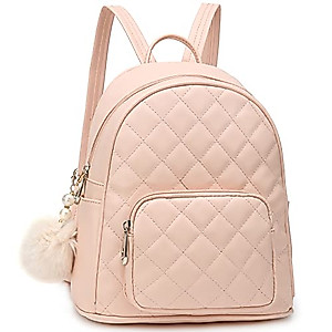 IHAYNER Women Mini Backpack Purse for Girl Quilted Embroidery Backpack PU Leather Fashion Bags