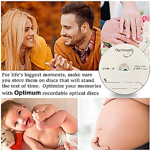 OPTIMUM DVD-R Blank Discs 4.7GB 16X Recordable Disc Branded Logo - 100 Disc (no Container)