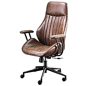 XIZZI Ergonomic Chair, Modern Computer Desk Chair,Executive Swivel Task Chair with Armrests Support (Dark Brown)