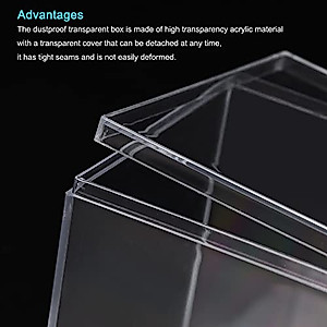 MECCANIXITY Clear Acrylic Plastic Storage Box Square Cube Display Case with Lid, 6.1x6.1x6.1cm Container Box for Small Item, Pack of 4