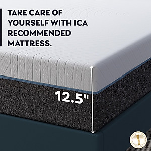 MLILY Myth Queen Memory Foam Hybrid Mattress 12.5 Inch, Gel Cooling Mattress Bed in a Box Made in USA,CertiPUR-US Certified Mattress for Back Pain Relief 60"x80"x12.5"