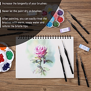 Mr. Pen- Miniature Paint Brushes, 9 Pcs, Detail Paint Brush Set, Fine Paint Brush, Mini Paint Brushes, Thin Paint Brushes, Tiny Paint Brushes, Micro Paint Brush, Fine Point Paint Brush