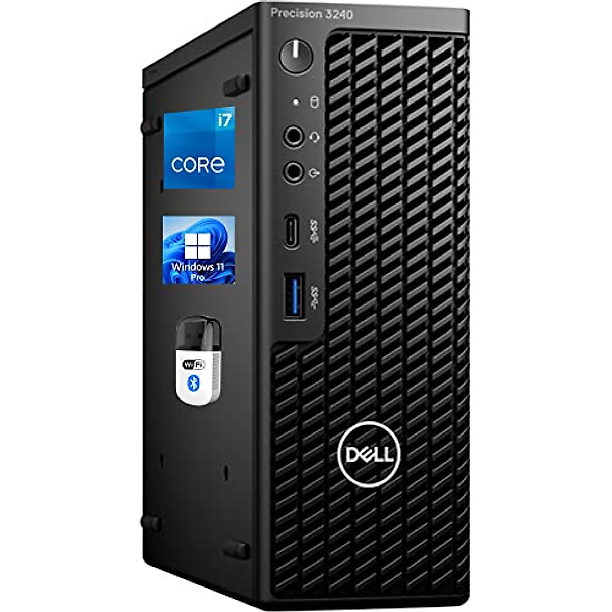 Dell Precision 3240 Compact Desktop Workstation – Intel i5-10400 - 16GB RAM 256GB NVMe SSD, Intel UHD 630 Graphics, DisplayPort, HDMI, USB Type-C, AC Wi-Fi, Bluetooth - Windows 11 Pro