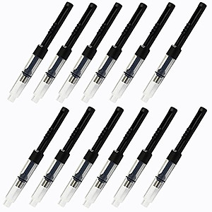 Zoohot 12 Pcs Universal Fountain Pen Ink Converter Standard Push Fill