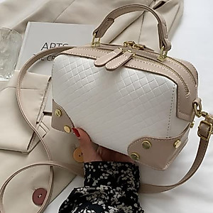 Trendy bag 2022, crossbody satchel bag for women, medium size sling purse, handbag, shoulder bag, messenger bowler bag (Grey Gray