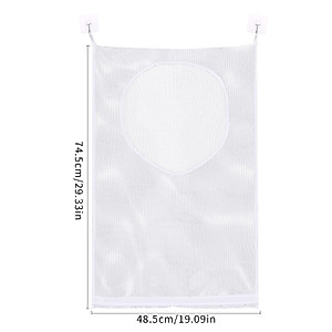 Hanging Mesh Hamper, 29.3 * 19 Inches Portable Foldable Hanging Laundry Hamper with 2 Hooks Large Mesh Laundry Basket over Door for Storage Dirty Clothes on Closet, Bathroom, Bedroom