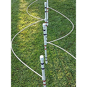 Weave Pole Guide Wires ONLY (Clip on) Set of 4 for Dog Agility. Read Description. Will ONLY fit Homemade Weave Poles Made from Factory Labeled 3/4" PVC Pipe