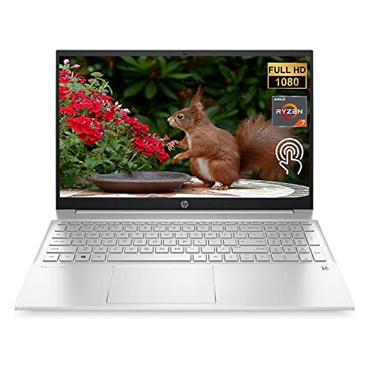 HP 2022 Newest Pavilion Laptop, 15.6" Full HD Touchscreen, AMD Ryzen 7 5825U 8-Core Processor, 32GB DDR4 RAM, 1TB PCIe NVMe SSD, Backlit Keyboard, Webcam, HDMI, Wi-Fi 6, Bluetooth, Windows 11 Home