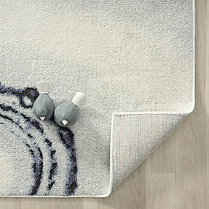 LUXE WEAVERS Abstract Modern Marbled Blue 2x3 Area Rug