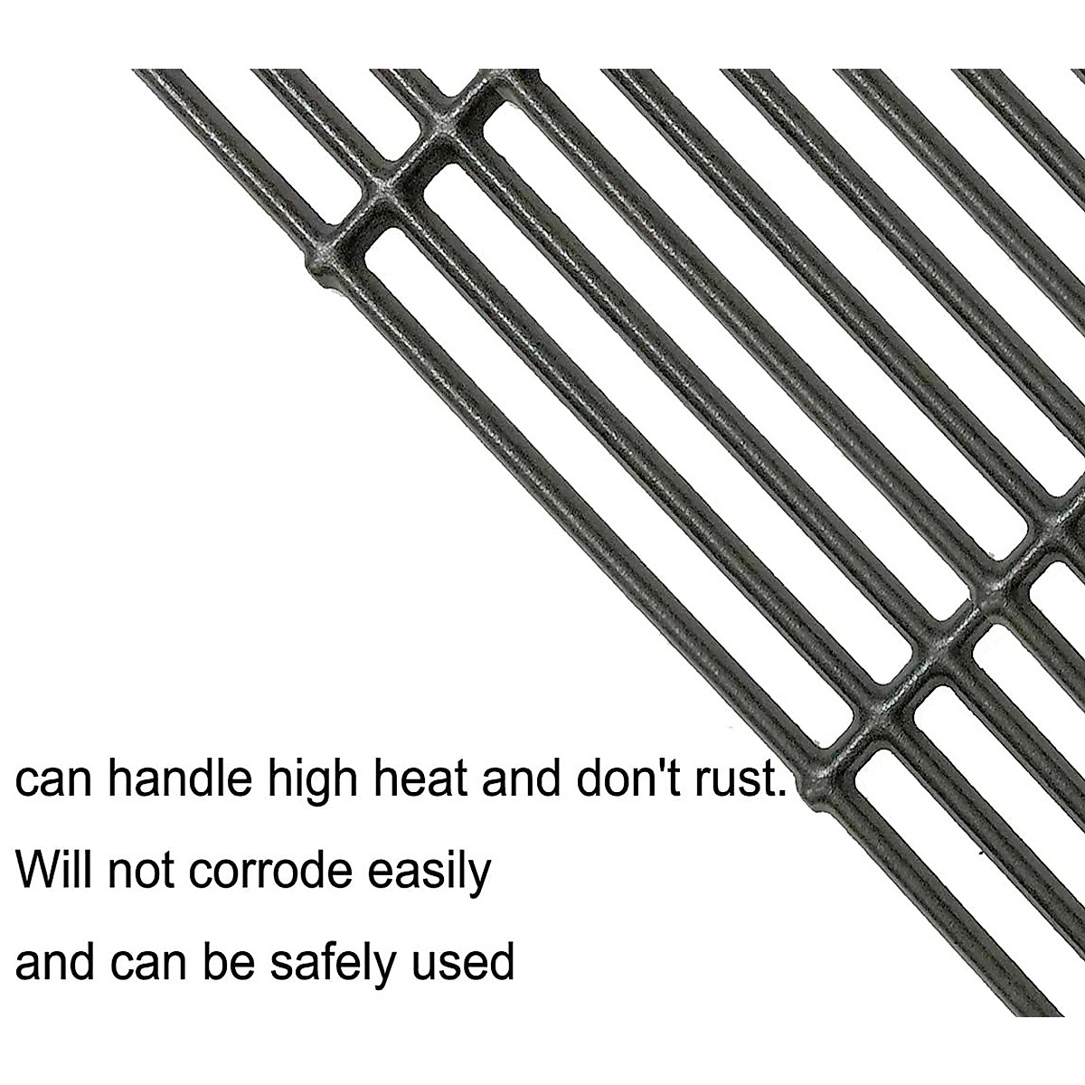 Votenli C6161C (3-Pack) 16 4/9'' Cast Iron Grid Grates for Dyna Glo DGF493BNP, DGH474CRP, for Backyard Grill Parts BY13-101-001-12, Kenmore 146.23678310, 146.23681310, Uniflame Grill GBC1030WRS