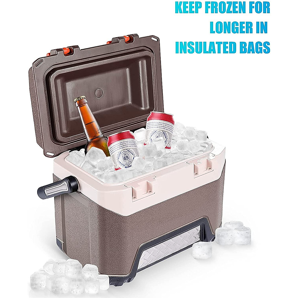 Reusable Ice Cubes for Drinks, 20 Pack Refreezable Plastic Ice Cubes BPA Free, Chills Drinks Without Diluting, Washable Fake Ice Cubes for Cocktails, Wine, Beer or Coffee Easy To Use