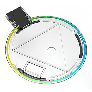 Gamers Digital RGB LED Base for PS5 Vertical Stand, 4-Color Modes, Sturdy Slim Design, Tool-Free Install with Remote