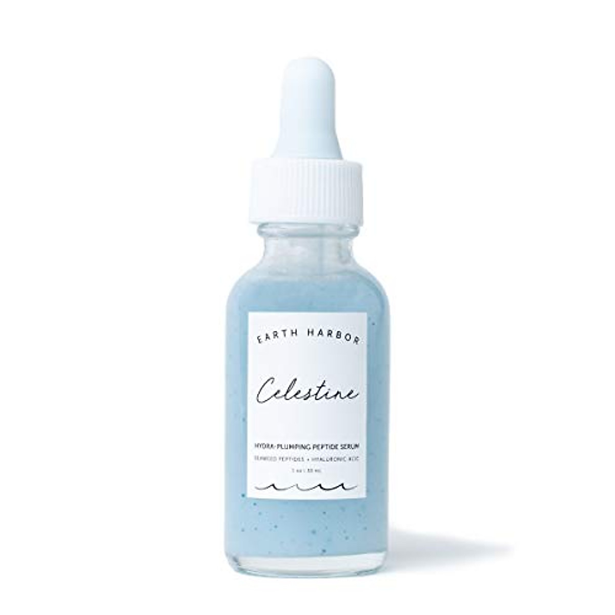 Earth Harbor | CELESTINE Hydra-Plumping Peptide Serum - Skin Elasticity & Replenishing Nutrients | Hyaluronic Acid + Seaweed Peptides | Plant-Based & Certified Vegan |1 fl oz