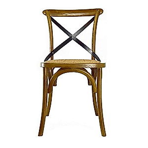 2xHome Cross Back Walnut Dining Chair