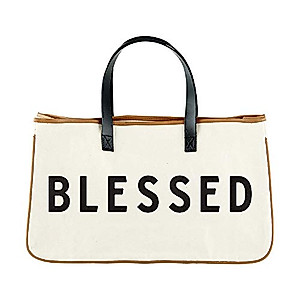 Large Canvas Tote-Blessed