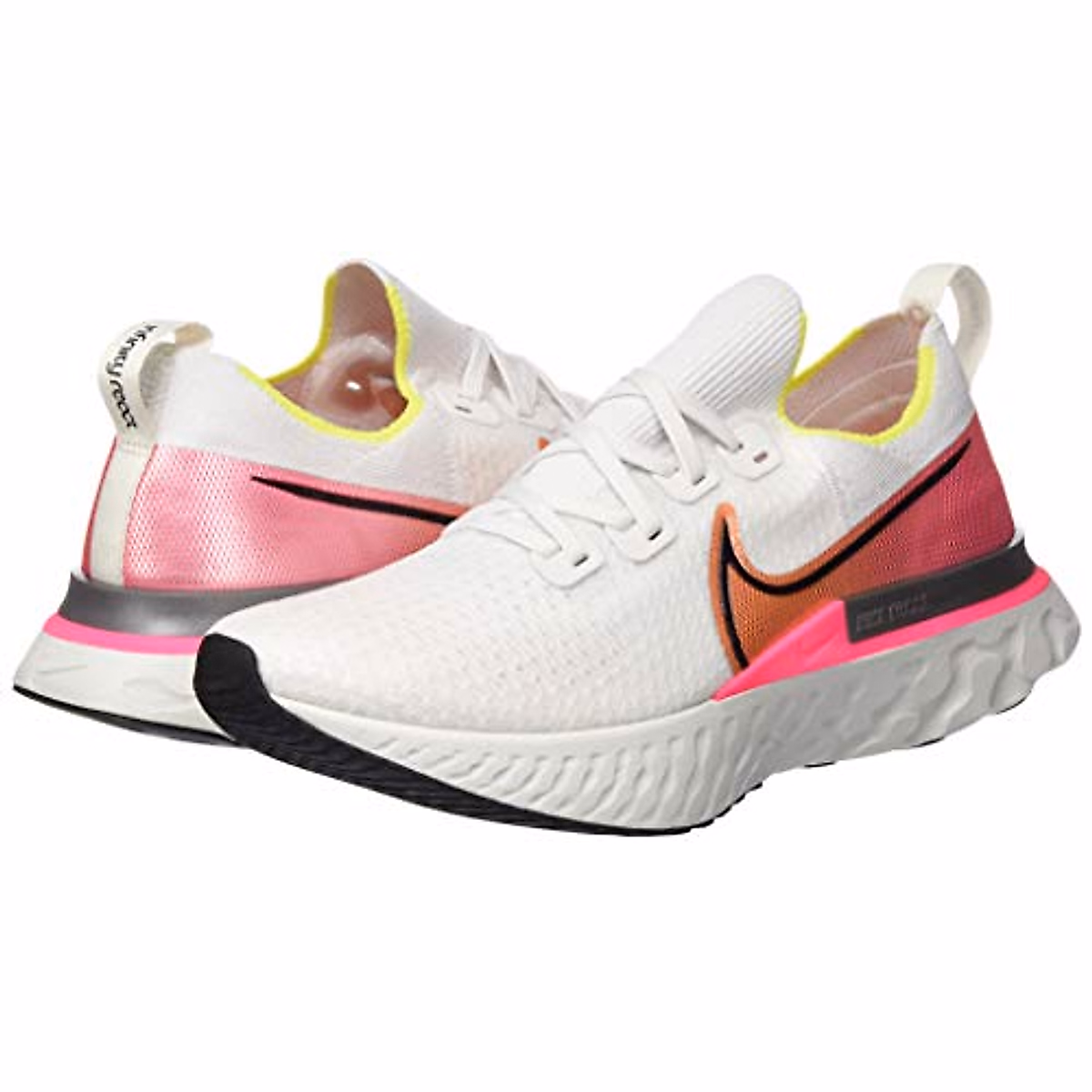 Nike React Infinity Run Flyknit Women's Running Shoe Platinum Tint/Black-Pink Blast Size 8.5
