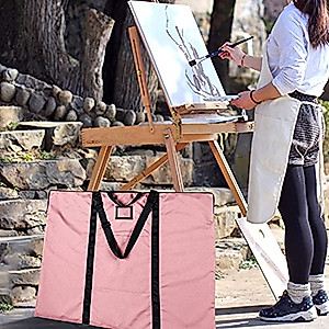 Large Size Art Portfolio Bag with Nylon Shoulder, 24 x 36 inches Light Weight Poster Storage Bag Board Holder with Handle and Zipper for Poster, Sketching and Drawing