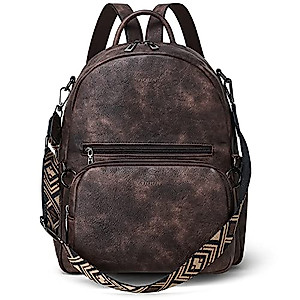 YIQUN Backpack Purse for Women, Leather Purse Backpack Shoulder Bag Fashion Designer womens backpack Backpack with Belt Bag