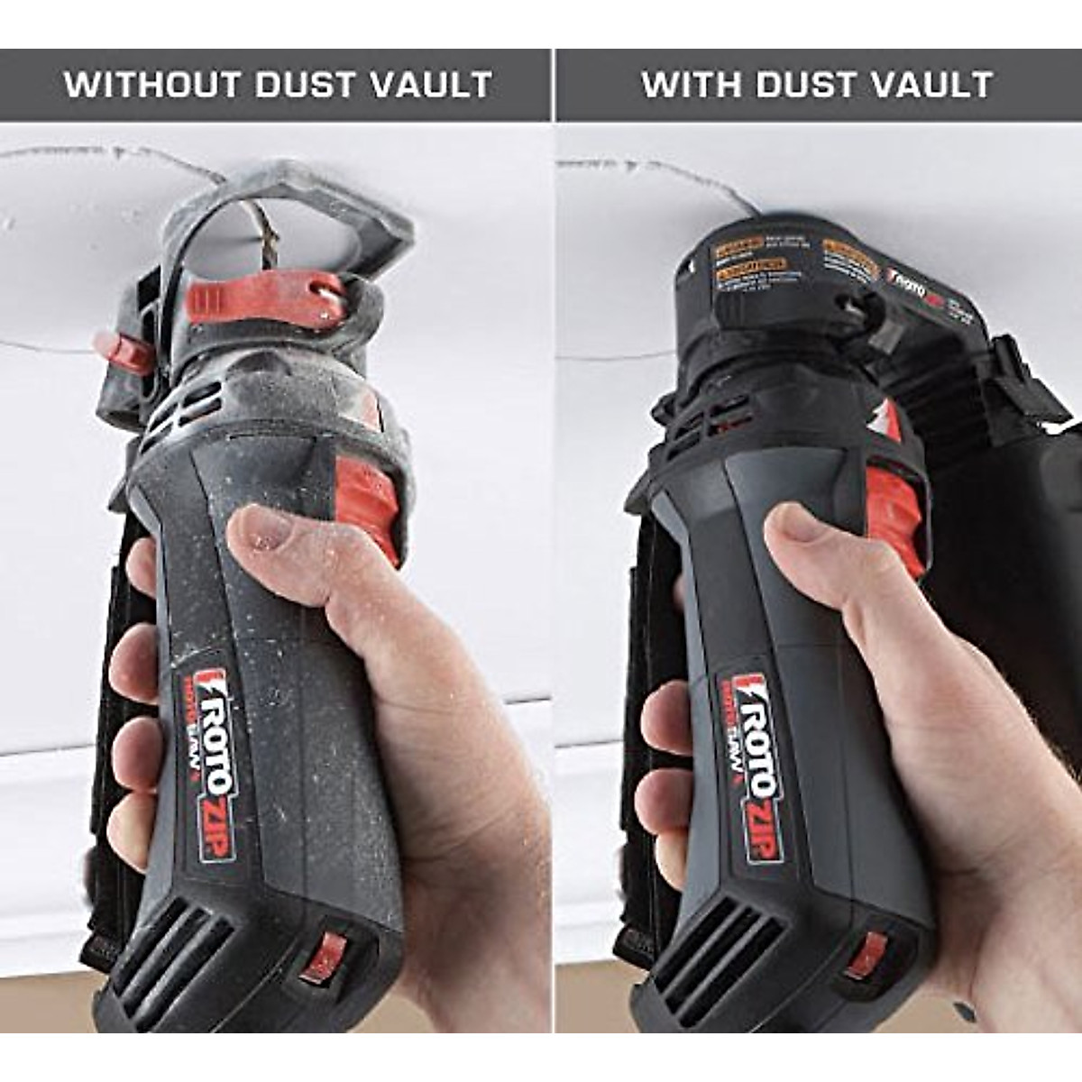 RotoZip DM10-10 Dust Vault Attachment for Spiral Saw Tools, Black