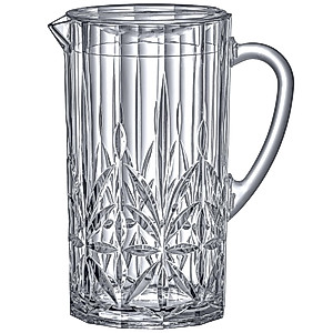 Amazing Abby - Stately - Acrylic Pitcher (80 oz), Clear Plastic Water Pitcher with Lid, Fridge Jug, BPA-Free, Shatter-Proof, Great for Iced Tea, Sangria, Lemonade, Juice, Milk, and More