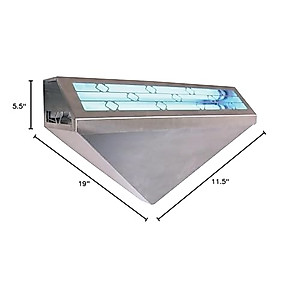 Gardner WS-95 Wall Sconce Fly Light Trap Lamp – Powerful Shatterproof UV Light - Hides Captured Flies, Mosquitoes, Other Insects – Kitchens, Restaurants, and Other Work Spaces (Stainless Steel)