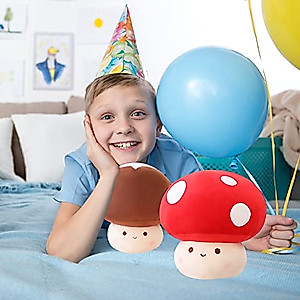 Yulefly Large Mushroom Plush Toy, Mushroom Stuffed Animal Hugging Throw Pillow Plushies Doll Toy, Gift for Birthday Valentine